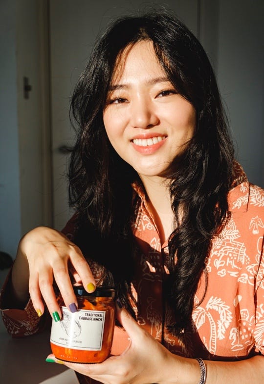 Rebecca turns waste cauliflower leaves into Kimchi